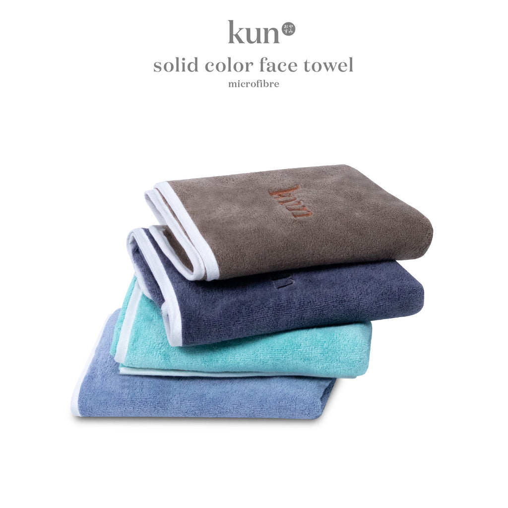 [Kun Official] Plain Color Microfiber Face Towel
